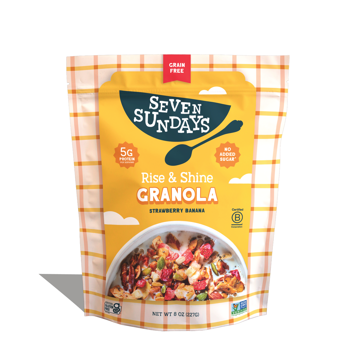 Rise & Shine Strawberry Banana Grain-Free Granola, 8oz – Seven Sundays
